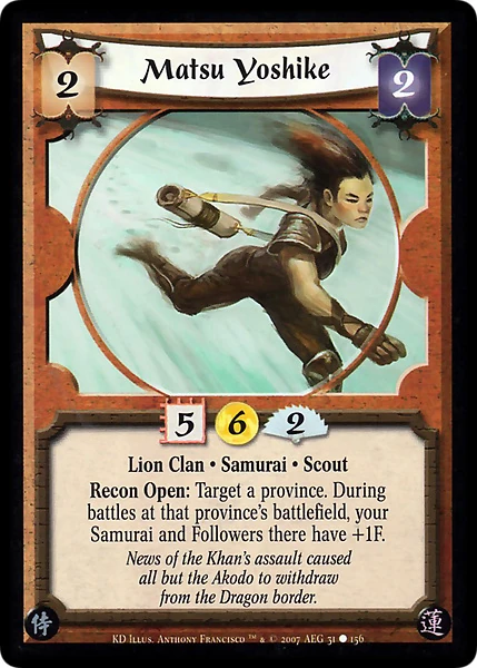 Matsu Yoshike/card | L5r: Legend of the Five Rings Wiki | Fandom