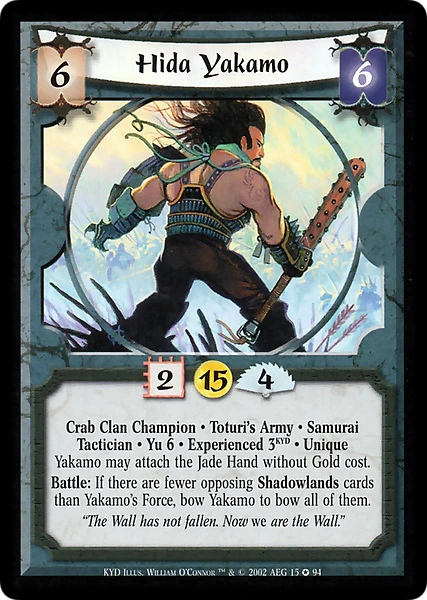 Hida Yakamo Exp3KYD/card | L5r: Legend of the Five Rings Wiki | Fandom