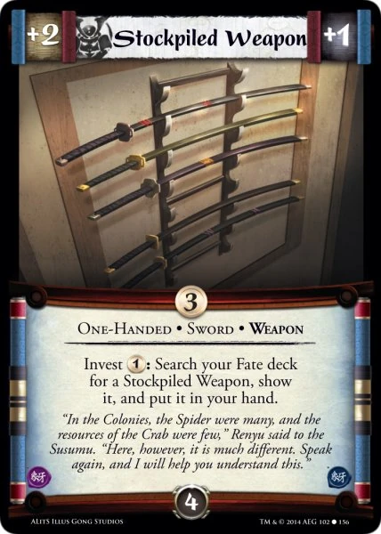 Stockpiled Weapon/card | L5r: Legend of the Five Rings Wiki | Fandom