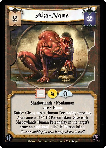 Aka-Name/card | L5r: Legend of the Five Rings Wiki | Fandom
