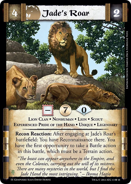 Jade's Roar/card | L5r: Legend of the Five Rings Wiki | Fandom