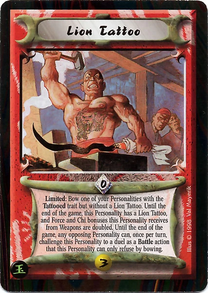 Lion Tattoo/card | L5r: Legend of the Five Rings Wiki | Fandom