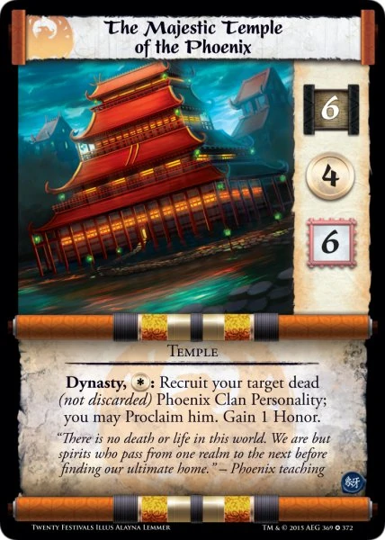 The Majestic Temple of the Phoenix/card | L5r: Legend of the Five Rings ...