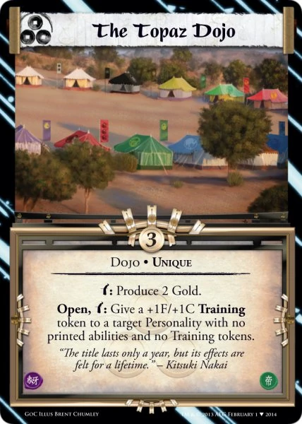 The Topaz Dojo/card | L5r: Legend of the Five Rings Wiki | Fandom