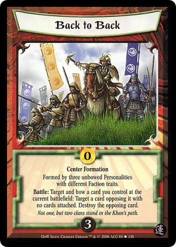 Back to Back/card | L5r: Legend of the Five Rings Wiki | Fandom
