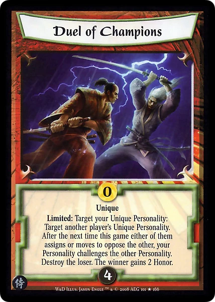 Duel of Champions/card | L5r: Legend of the Five Rings Wiki | Fandom