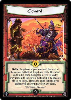 Coward!/card | L5r: Legend of the Five Rings Wiki | Fandom