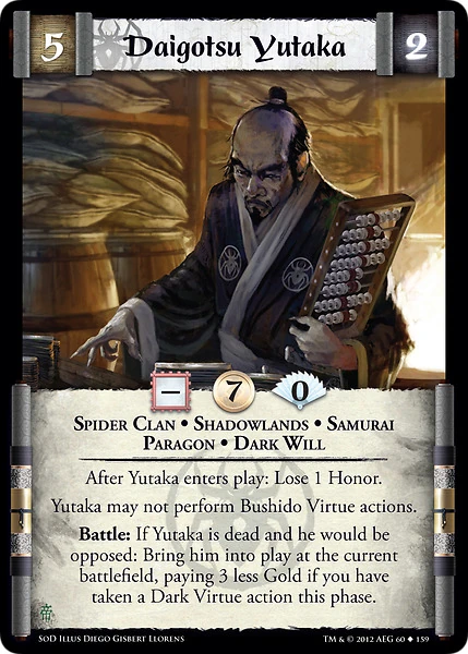 Daigotsu Yutaka/card | L5r: Legend of the Five Rings Wiki | Fandom