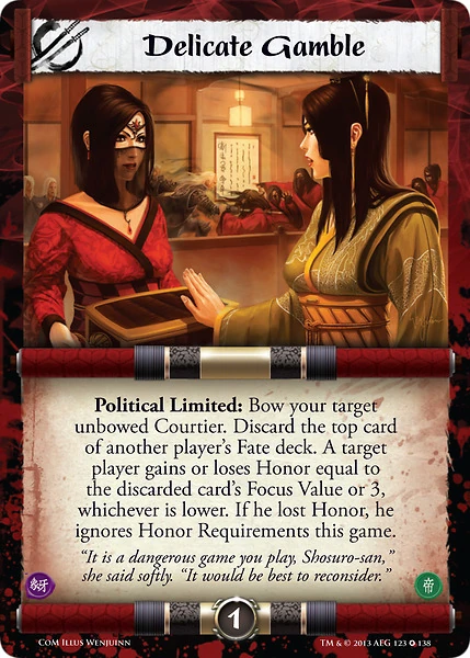 Delicate Gamble/card | L5r: Legend of the Five Rings Wiki | Fandom