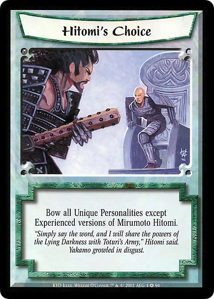 Hitomi's Choice/card | L5r: Legend of the Five Rings Wiki | Fandom