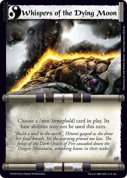 Whispers of the Dying Moon/card | L5r: Legend of the Five Rings Wiki ...