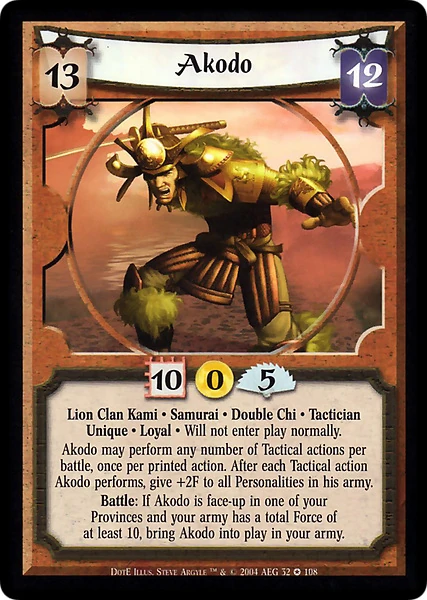 Akodo/card | L5r: Legend of the Five Rings Wiki | Fandom