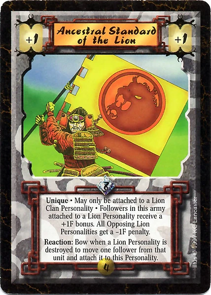 Ancestral Standard of the Lion/card | L5r: Legend of the Five Rings ...