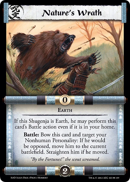 Nature's Wrath/card | L5r: Legend of the Five Rings Wiki | Fandom