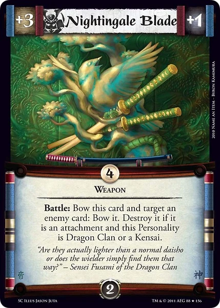 Nightingale Blade/card | L5r: Legend of the Five Rings Wiki | Fandom