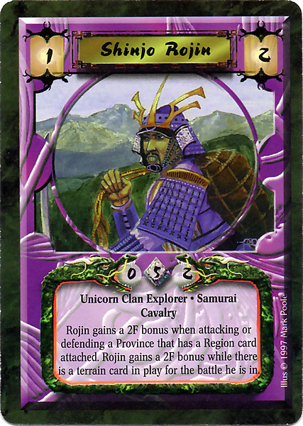 Shinjo Rojincard L5r Legend Of The Five Rings Wiki Fandom