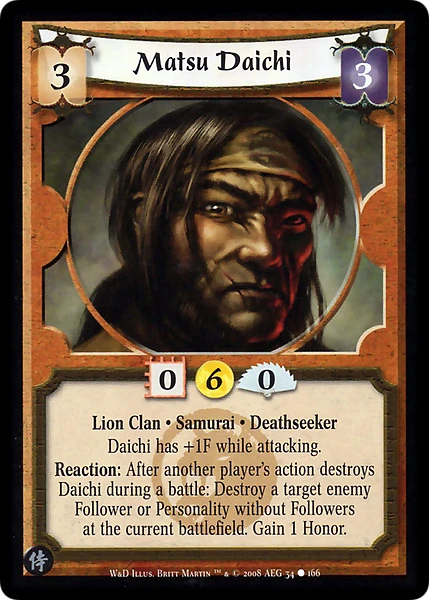 Matsu Daichi/card | L5r: Legend of the Five Rings Wiki | Fandom