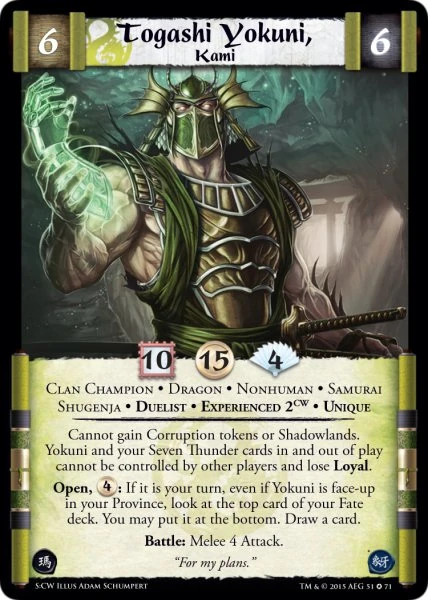 Togashi Yokuni, Kami-card/card | L5r: Legend of the Five Rings Wiki ...