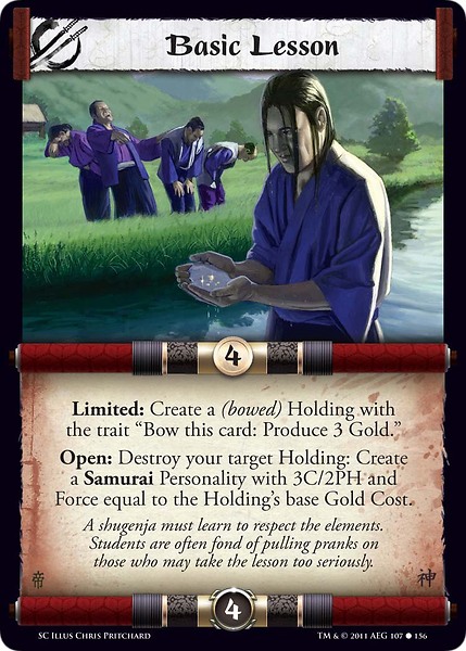 Basic Lessoncard L5r Legend Of The Five Rings Wiki Fandom
