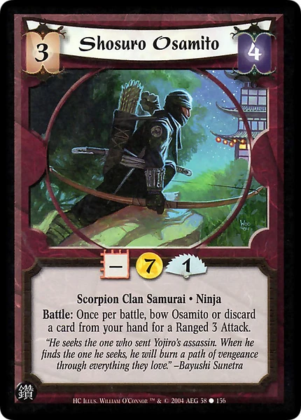 Shosuro Osamito/card | L5r: Legend of the Five Rings Wiki | Fandom