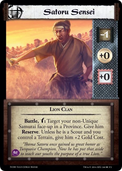 Satoru Sensei/card | L5r: Legend of the Five Rings Wiki | Fandom