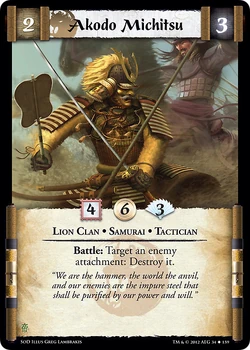 Akodo Michitsu/card | L5r: Legend of the Five Rings Wiki | Fandom
