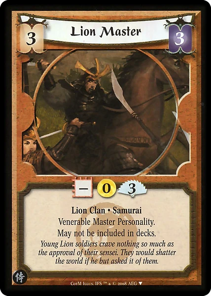 Lion Master/card | L5r: Legend of the Five Rings Wiki | Fandom