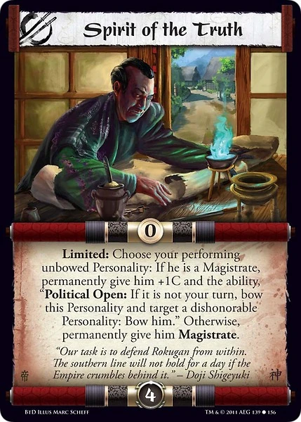 Spirit of the Truth/card | L5r: Legend of the Five Rings Wiki | Fandom
