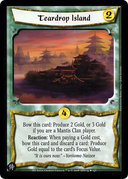 Teardrop Island/card | L5r: Legend of the Five Rings Wiki | Fandom