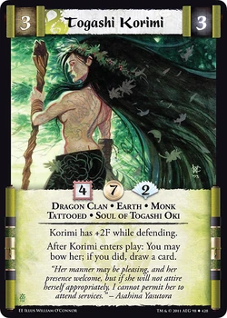 Togashi Korimi/card | L5r: Legend of the Five Rings Wiki | Fandom