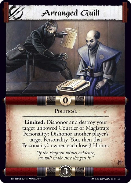 Arranged Guilt/card | L5r: Legend of the Five Rings Wiki | Fandom