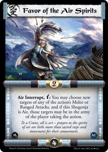 Favor of the Air Spirits/card | L5r: Legend of the Five Rings Wiki | Fandom