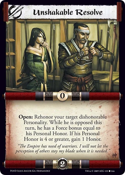 Unshakable Resolve/card | L5r: Legend of the Five Rings Wiki | Fandom