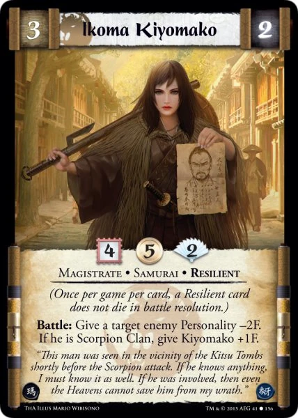 Ikoma Kiyomako/card | L5r: Legend of the Five Rings Wiki | Fandom