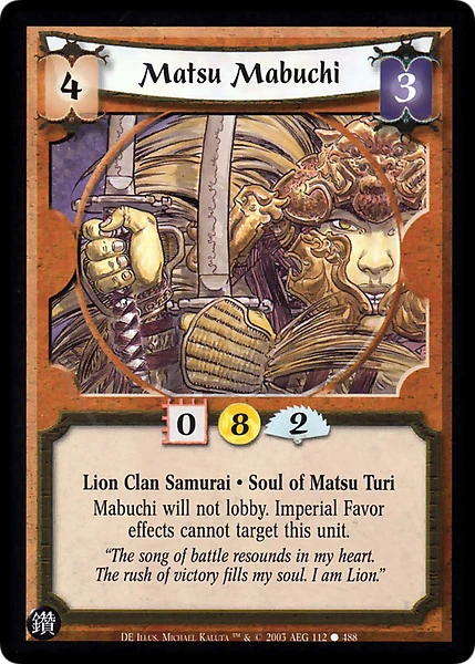 Matsu Mabuchi/card | L5r: Legend of the Five Rings Wiki | Fandom
