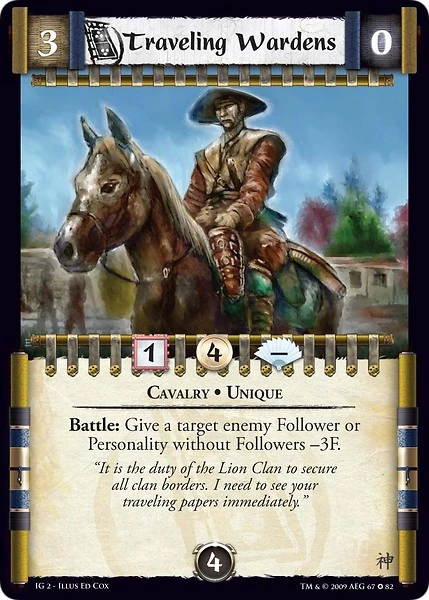 Traveling Wardens/card | L5r: Legend of the Five Rings Wiki | Fandom