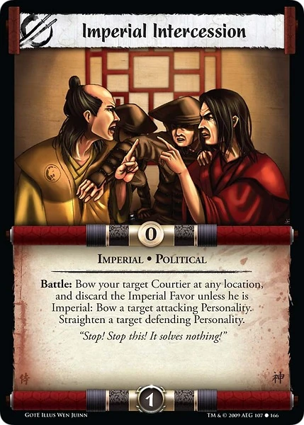 Imperial Intercession/card | L5r: Legend of the Five Rings Wiki | Fandom