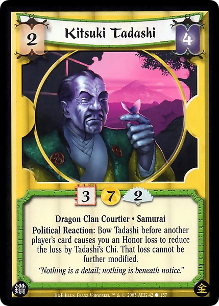 Kitsuki Tadashi/card | L5r: Legend of the Five Rings Wiki | Fandom