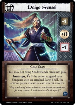 Daigo Sensei/card | L5r: Legend of the Five Rings Wiki | Fandom