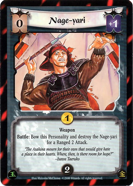 Nage-yari/card | L5r: Legend of the Five Rings Wiki | Fandom