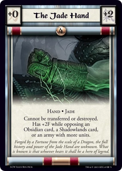 The Jade Hand (token)/card | L5r: Legend of the Five Rings Wiki | Fandom