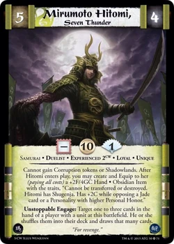 Mirumoto Hitomi, Seven Thunder-card/card | L5r: Legend of the Five ...