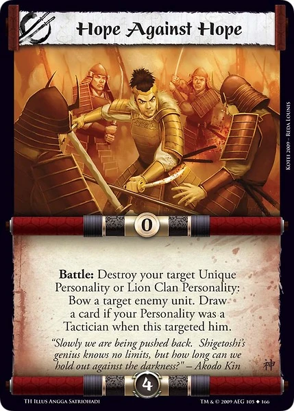 Hope Against Hope/card | L5r: Legend of the Five Rings Wiki | Fandom