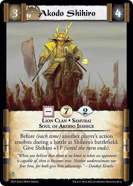 Akodo Shihiro/card | L5r: Legend of the Five Rings Wiki | Fandom