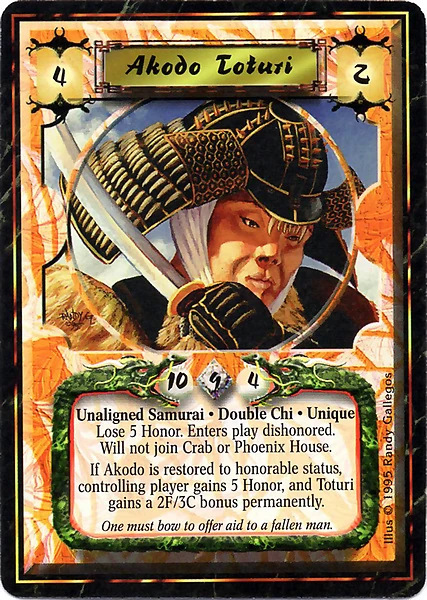 Akodo Toturi/card | L5r: Legend of the Five Rings Wiki | Fandom