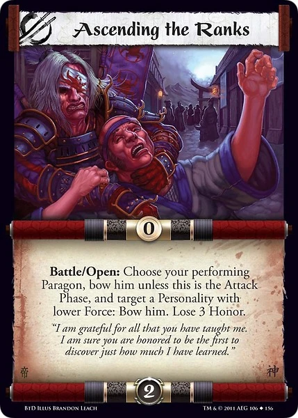 Ascending the Ranks/card | L5r: Legend of the Five Rings Wiki | Fandom