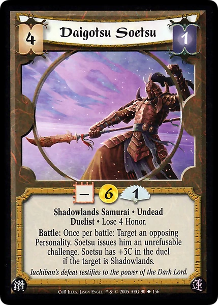 Daigotsu Soetsu/card | L5r: Legend of the Five Rings Wiki | Fandom