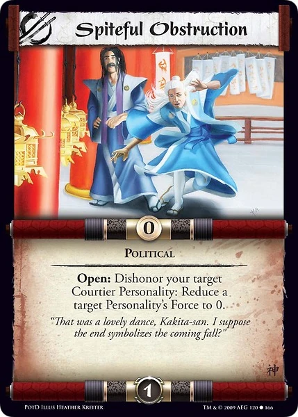Spiteful Obstruction/card | L5r: Legend of the Five Rings Wiki | Fandom