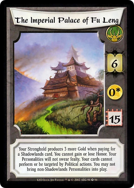 The Imperial Palace of Fu Leng/card | L5r: Legend of the Five Rings ...