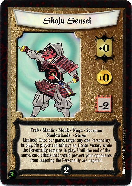 Shoju Sensei/card | L5r: Legend of the Five Rings Wiki | Fandom